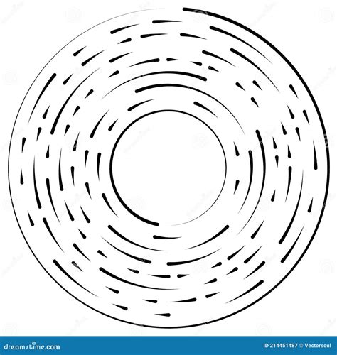 Segmented Circular Concentric Circle Element Stock Vector