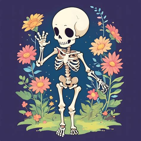 Premium Ai Image Two Skeleton Dance