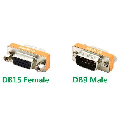 DB9 9 Pin Male To DB15 HD15 15Pin Female Molded VGA Video Adapter Gender Changer EBay Australia