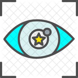 Retina Scan Icon Download In Colored Outline Style