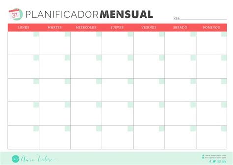 Calendario Mensual Para Imprimir Cios