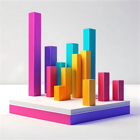 Premium Photo 3d Bar Chart Illustration Bar Chart With Depth