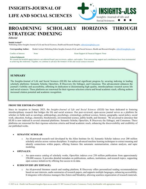 Pdf Broadening Scholarly Horizons Through Strategic Indexing