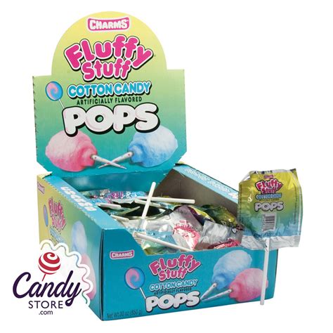 Fluffy Stuff Cotton Candy Pops 48ct