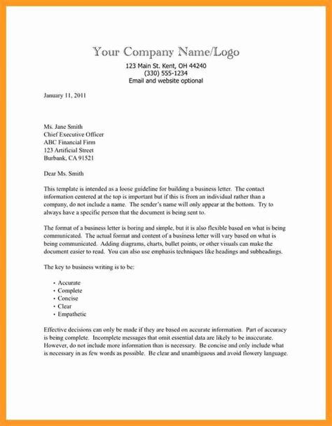 Free Letter Heading Template Lovely Business Letter Format Template