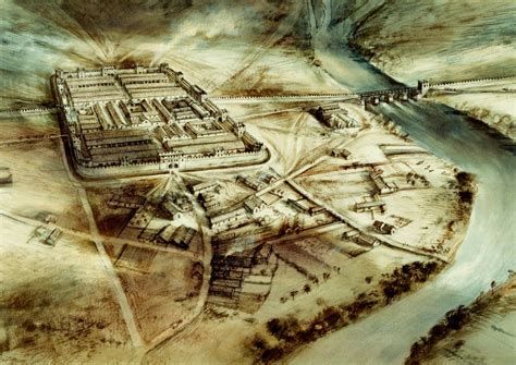 Chesters Roman Fort By Alan Ernest Sorrell Fine Art Print