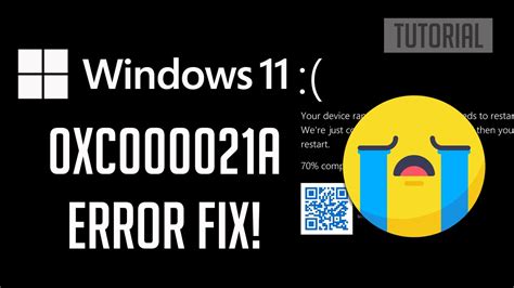 Fix Blue Screen Error 0xc000021a In Windows 1110 2025 Youtube