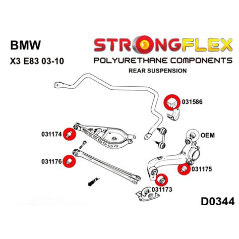 Strongflex Rear Trailing Arm Front Bush Polyurethane Sport Bmw E36 E46 Strongflex Rear Trailing Arm Front Bush Polyurethane Sport Bmw E36 E46