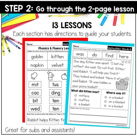 Decodable Passages Multisyllabic Words Science Of Reading Lessons For