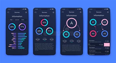 Vector Graphics Infographics With Mobile Phone Template For Creating Mobile Applications