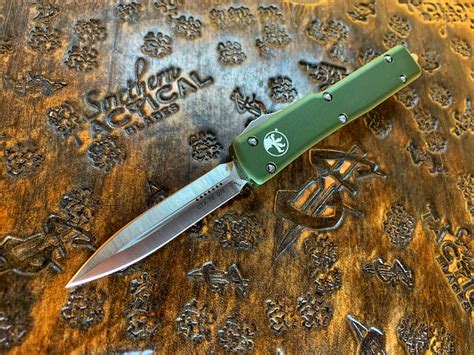 Microtech Utx 70 Double Edge Satin Standard Od Green