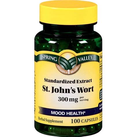 Spring Valley St Johns Wort Herbal Supplement Capsules 300 Mg 100