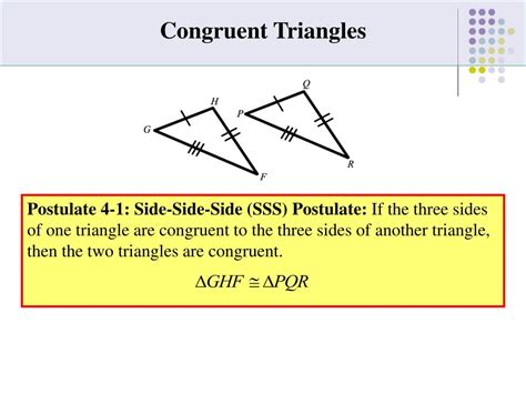 Ppt 4 2 Triangle Congruence By Sss And Sas Powerpoint Presentation Id 3099096