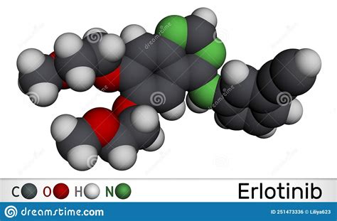 Erlotinib Drug Molecule It Is Used To Treat Lung Cancer Nsclc And