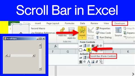 How To Create A Scroll Bar In Excel Cell At Karol Graves Blog