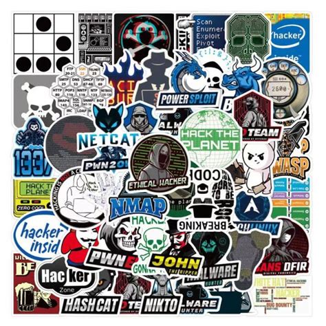 50pcs Hacker Programming Network Cool Stickers For Luggage Skateboard Laptop Motorcycle Toys