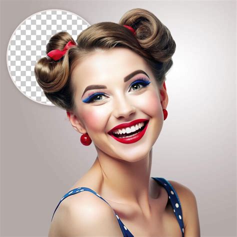 Premium Psd A Beautiful Woman With Professional Makeup And Hairstyle