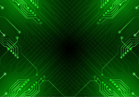 Premium Vector Green Cyber Circuit Future Technology Background