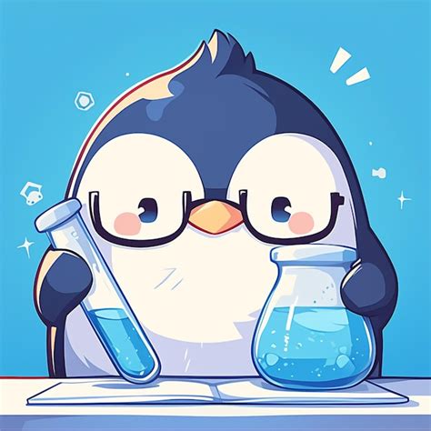 Premium Vector A Diligent Penguin Scientist Cartoon Style Premium Vector A Diligent Penguin Scientist Cartoon Style