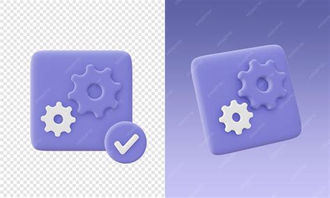 Premium Psd 3d Cartoony Render Configuration Gear Setting Icons For Ui Ux Web Mobile Apps