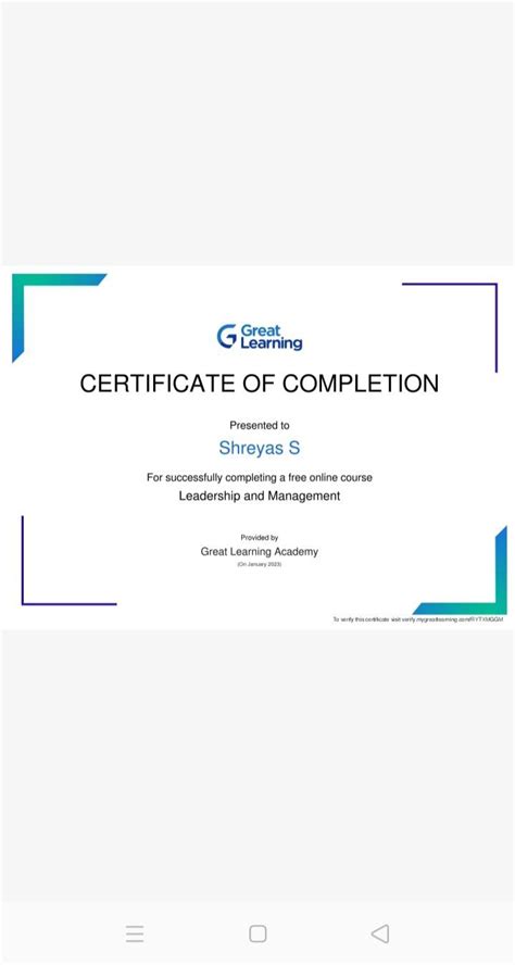 hi all i have successfully completed the leadership and management course offered by great