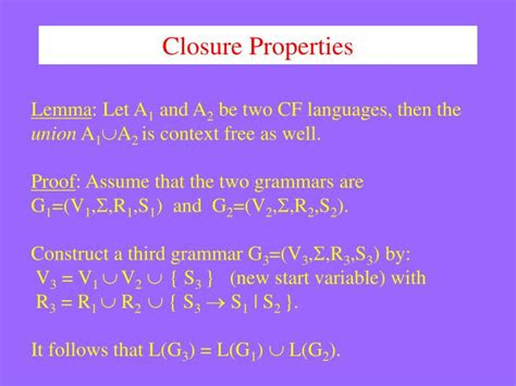 PPT Closure Properties PowerPoint Presentation Free Download ID