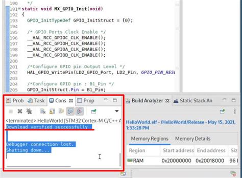 STM On Linux In Blinking LED Example BlnLabs
