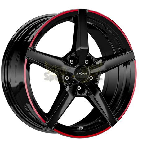 Jante Ronal R69 Jet Black Bord Rouge 75x17 5x120 Et 55 Speed Wheel
