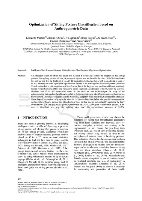 Pdf Optimization Of Sitting Posture Classification Based On Anthropometric Data