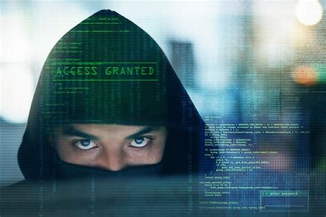 Premium Photo Hacker Online System And Man With Code For Programming Malware And Information