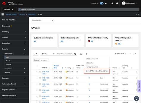 A Complete View Of System Vulnerabilities Using Red Hat Insights