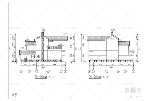 农村别墅施工图图块 中式民族风新中式施工图cad2010农村别墅施工图图库 青模cad图库
