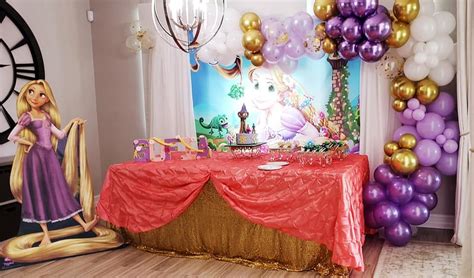 Rapunzel Themed Birthday Table