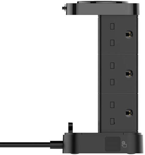 Ldnio 6 Ac Tower Extension Power Socket With Wireless Charger And Cable Management Box With