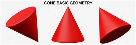 기본 기하학 개체의 3d 원뿔 빨간색 현실적인 렌더링 기하학 3d 원뿔 Png 일러스트 및 Psd 이미지 무료 다운로드 Pngtree