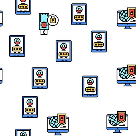 Password Protection Vector Seamless Pattern 9991532 Vector Art At Vecteezy