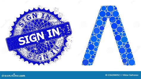 Vector Lambda Greek Lowercase Symbol Composition Of Small Circles 233357685