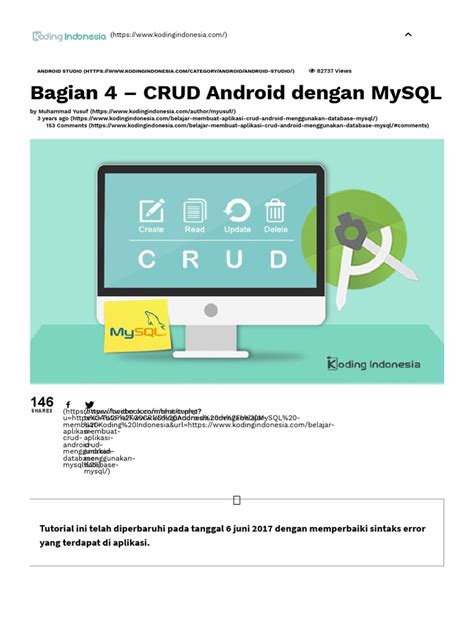 Tutorial Crud Android Dengan Mysql Koding Indonesia Pdf Pdf