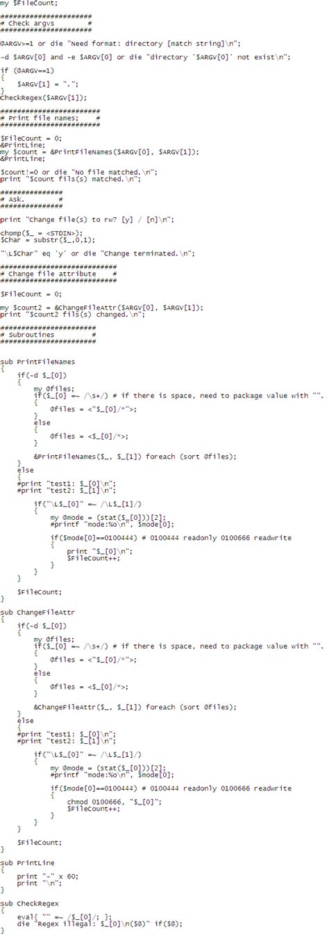 Perl 将只读文件属性改成可写文件属性 Csdn博客