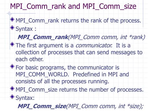 Ppt Introduction To Mpi Programming Efficient Message Passing