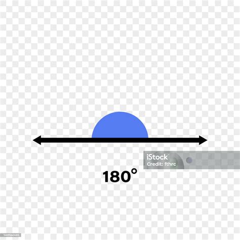 180도 각도 아이콘입니다 기하학적 기호입니다 투명 한 배경에 벡터 그림 각도에 대한 스톡 벡터 아트 및 기타 이미지 각도