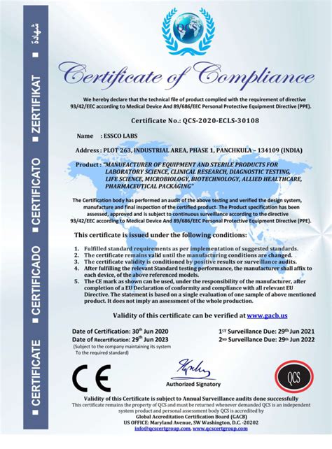 Certifications Essco Glass