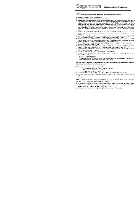 Sagemcom Fast5689 Home Hub Instruction Manual
