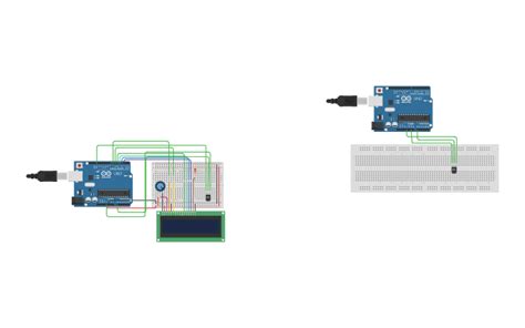 Circuit Design Temp Measurementn Tinkercad