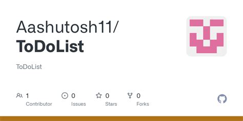 github aashutosh11 todolist todolist