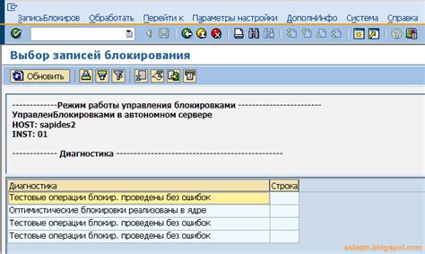 Sidadm Блокировки в Sap системе Ii