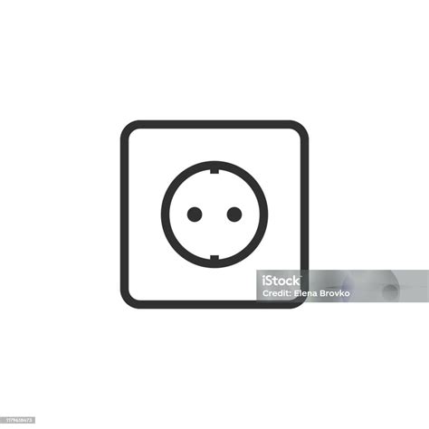 흰색 배경에 격리 된 소켓 콘센트 플러그 아이콘입니다 벡터 그림입니다 0명에 대한 스톡 벡터 아트 및 기타 이미지 0명 가루로 빻은 가정 생활 Istock