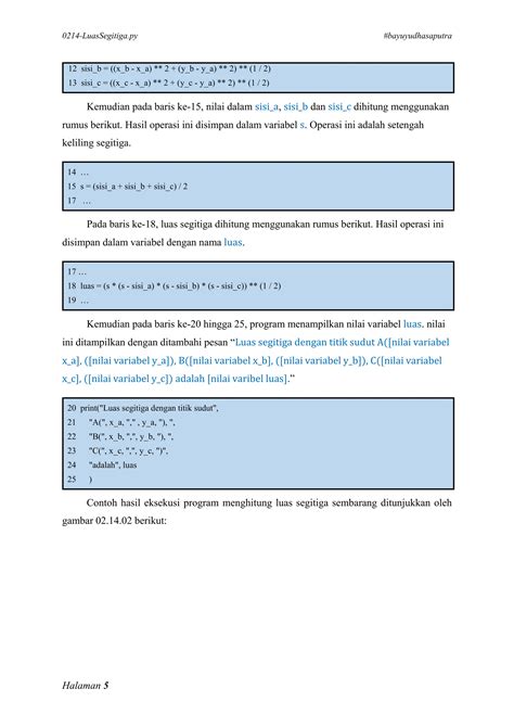 0214 Luas Segitiga Menggunakan Bahasa Pemrograman Python Pdf