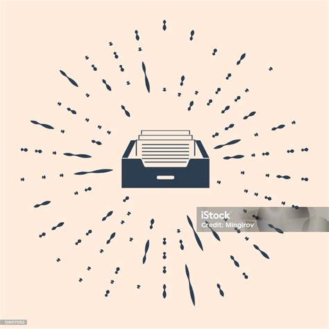 베이지 색 배경에서 격리 된 문서 아이콘이있는 검은 색 서랍 A 가구에 대한 스톡 벡터 아트 및 기타 이미지 가구 가능성 개념 Istock