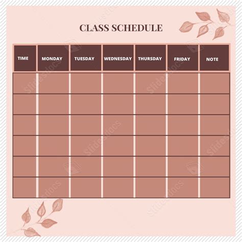 Pink Plan Planner Paper Note Weekly Schedule Table Elegant Cute Printable Word Template And